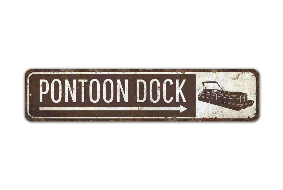 Pontoon Dock Sign - Lake Lover - Pontooning Sign - Pontoon Dock Decor ...