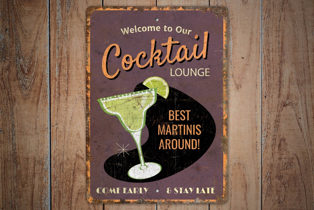 Cocktail Lounge - Cocktail Lounge Sign - Cocktail Lounge Decor ...