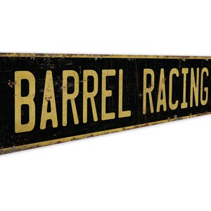 Barrel Racing Sign - Rodeo Event - Horse Fan - Barrel Racing Game ...