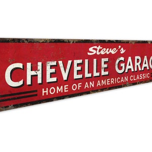 Chevelle Garage Sign - American Classic Car - Chevelle Garage Decor ...