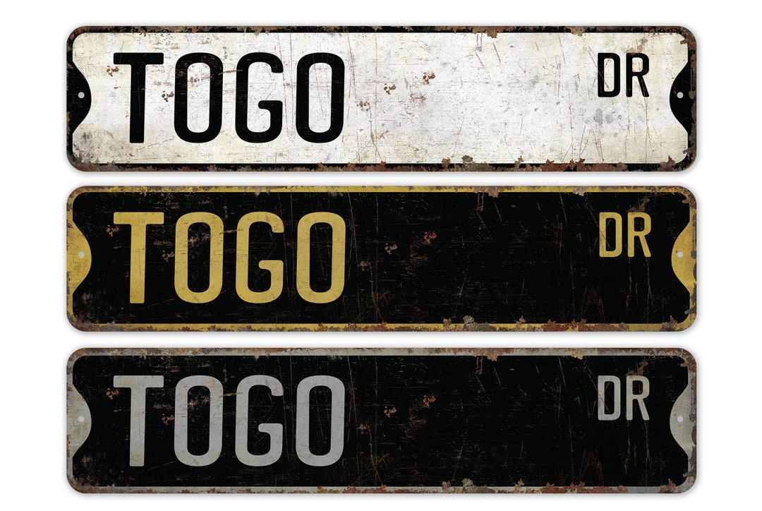 Togo - Togo Sign - Togo Decor - Vintage Style Sign - Custom Street Sign ...