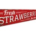 Fresh Strawberries Strawberries Sign Strawberries Decor Vintage Style ...