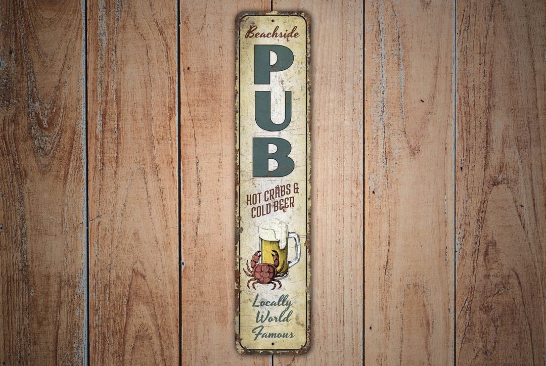 Beachside Pub Sign - Beer Bar Sign - Beer Lover Gift - Bar Decor - Bar ...