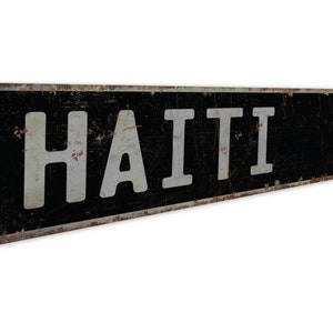 Haiti - Haiti Sign - Haiti Decor - Vintage Style Sign - Custom Street ...