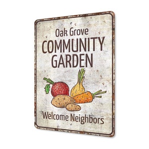 Community Garden - Garden Sign - Garden Decor - Garden Welcome Sign ...