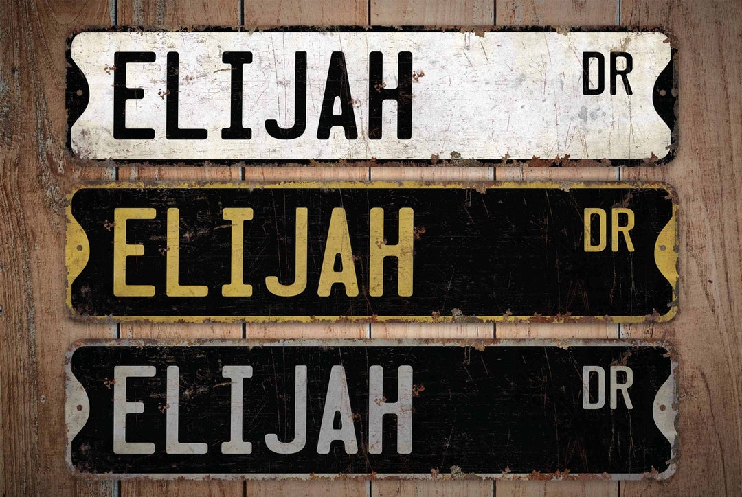 Elijah Name Sign - Girls Room Sign - Custom Name Sign - Kids Room Door ...