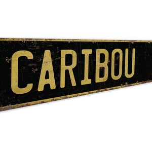 Caribou - Caribou Sign - Caribou Decor - Caribou Lover - Vintage Style ...
