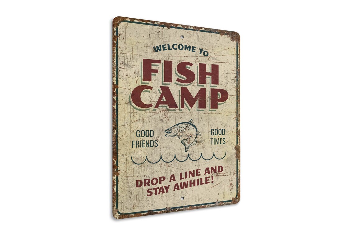 Welcome to Fish Camp - Fishing Camp Sign - Camping Lover Gift - Camp ...