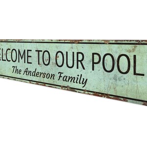 Welcome to Our Pool - Pool Welcome Sign - Pool Welcome Decor - Custom ...