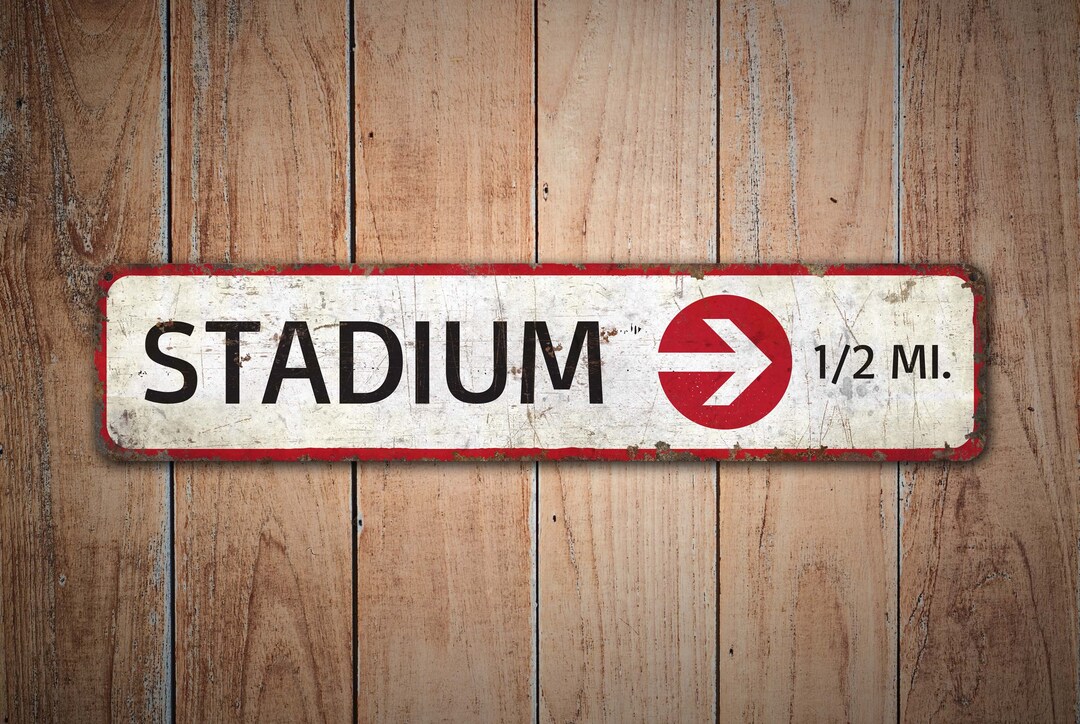 Stadium Sign - Custom Stadium Sign - Vintage Style Sign - Stadium ...