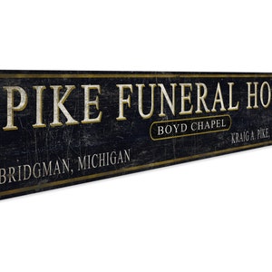 Funeral Home Sign - Custom Funeral Home - Vintage Style Sign - Funeral ...