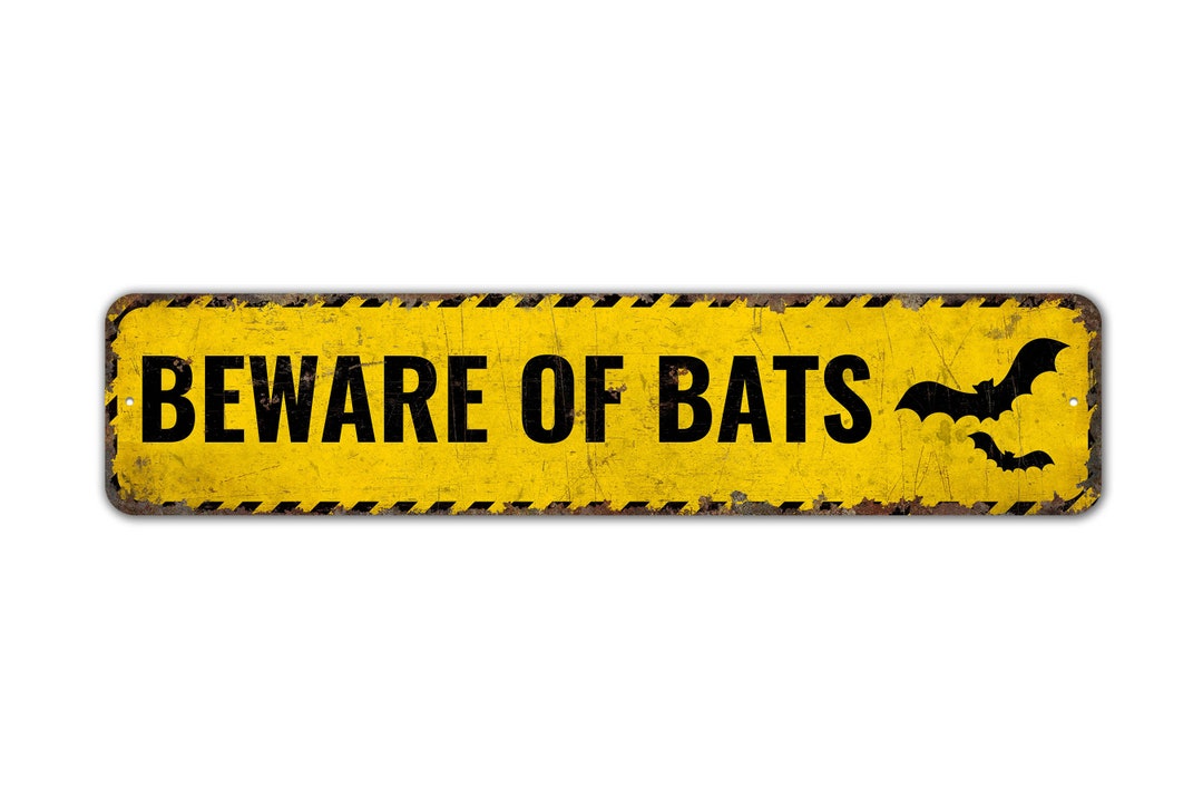 Beware of Bats - Beware of Bats Sign - Halloween Sign - Halloween Decor ...