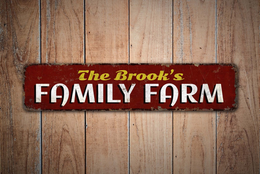 Family Farm Sign - Family Farm Decor - Vintage Style Sign - Family Farm ...
