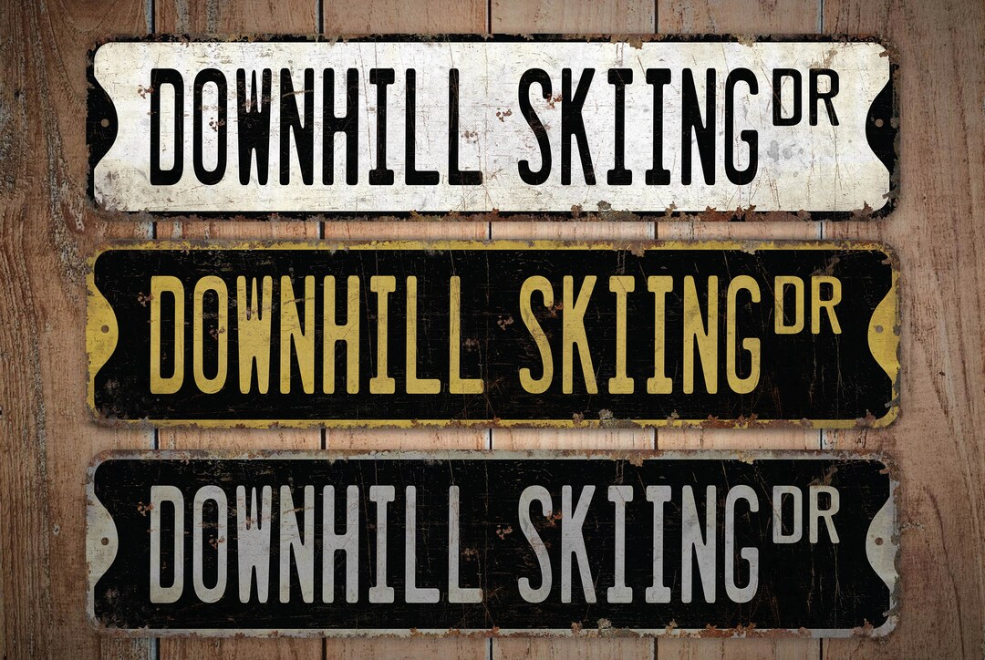 Downhill Skiing Downhill Skiing Sign Downhill Skiing Game Skiing Decor ...