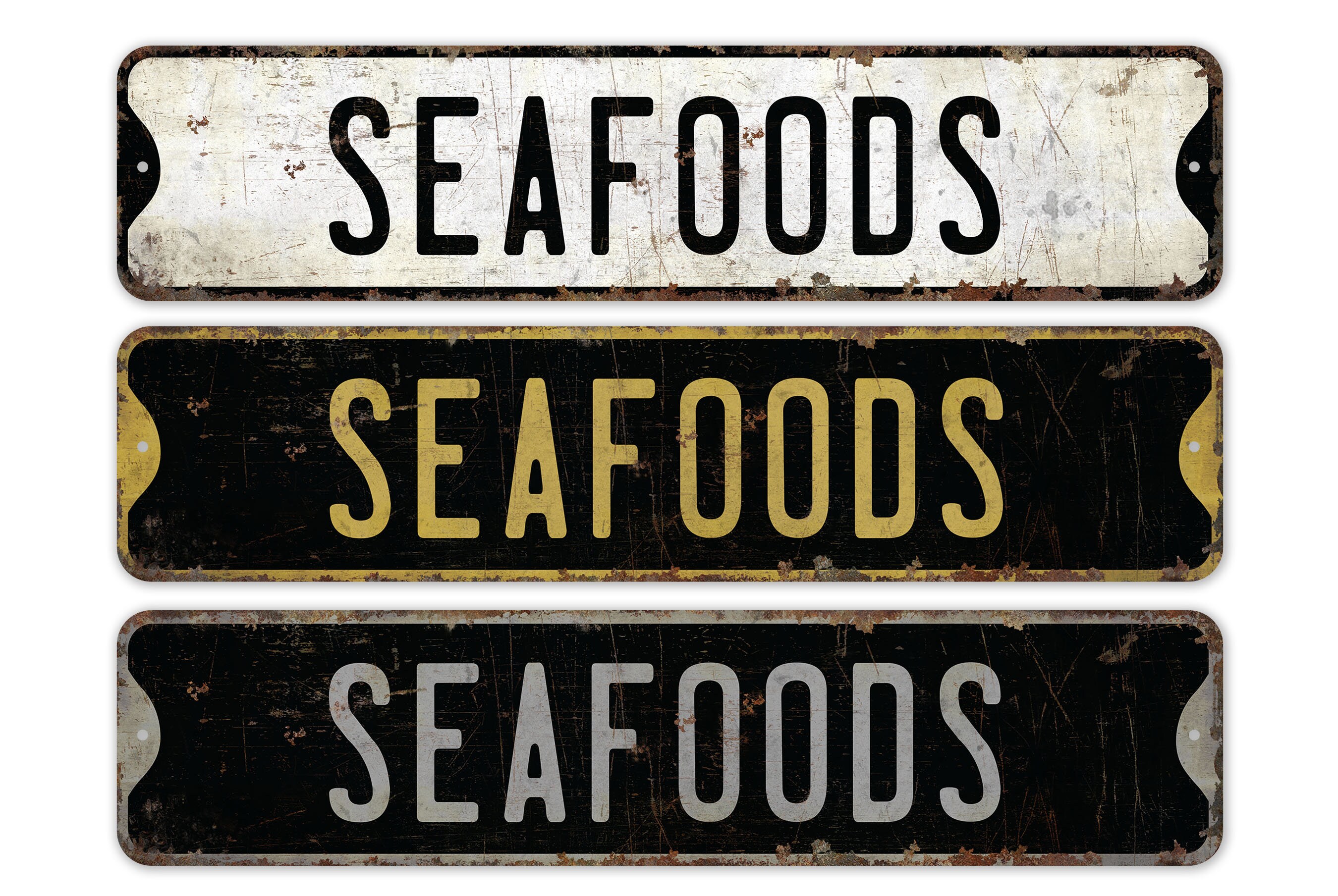 Seafood Sign - Seafood Restaurant - Seafood Decor - Custom Seafood Sign ...