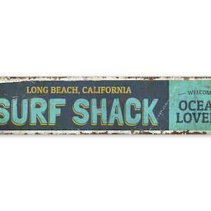 Surf Shack Sign - Surf Shack - Surf Shack Decor - Vintage Style Sign ...