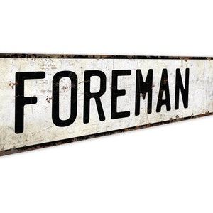 Foreman - Foreman Sign - Foreman Decor - Vintage Style Sign - Custom ...