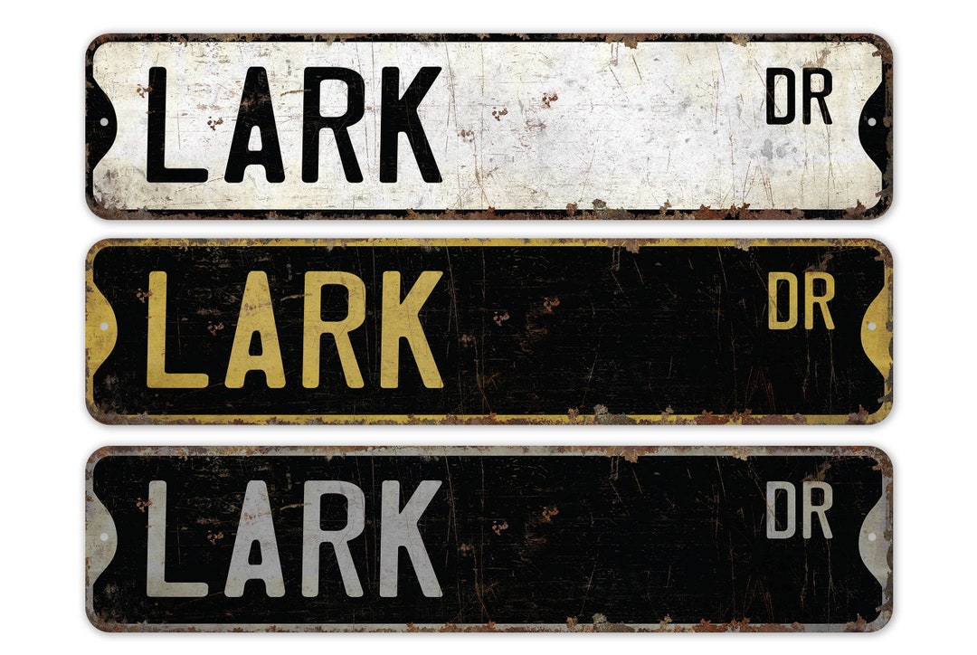 Lark - Lark Sign - Lark Decor - Lark Lover Gift - Lark Owner Gift - Custom Street Sign - Premium ...