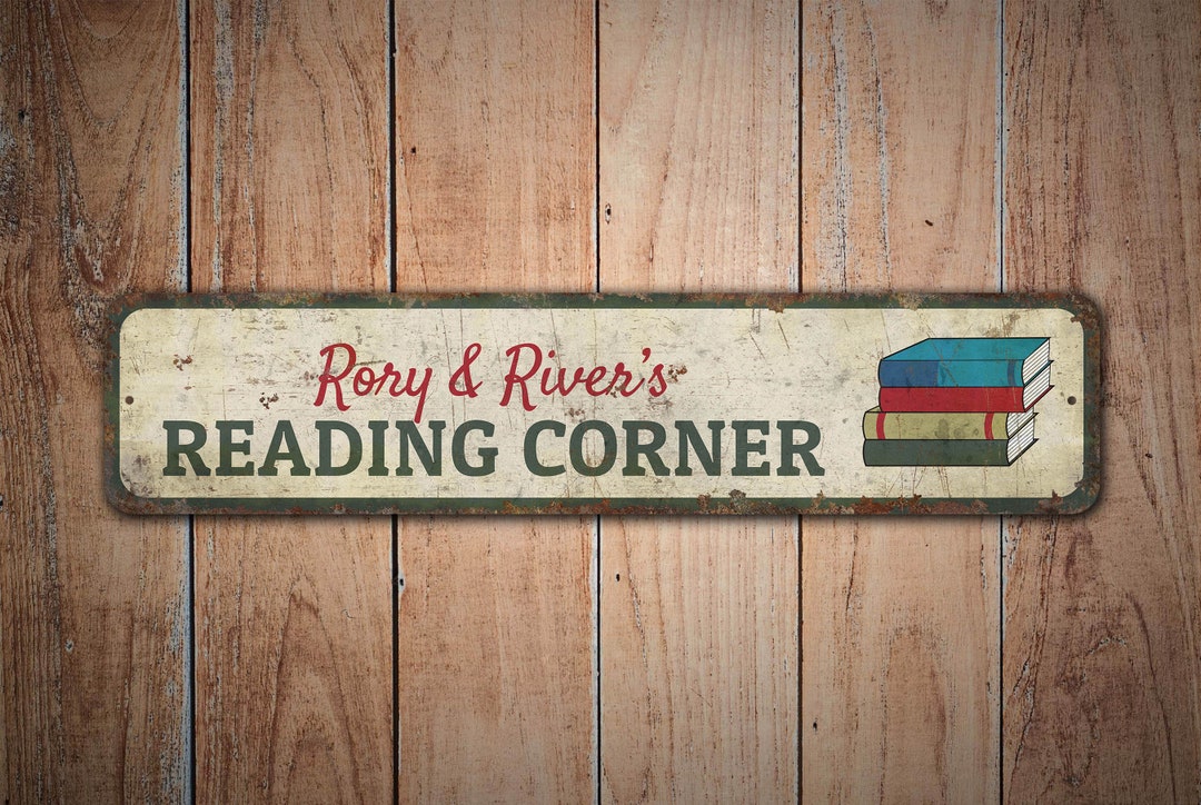 Reading Corner - Reading Corner Sign - Kids Room Decor - Vintage Style ...