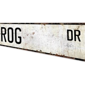 Frog - Frog Sign - Frog Decor - Vintage Style Sign - Custom Street Sign ...