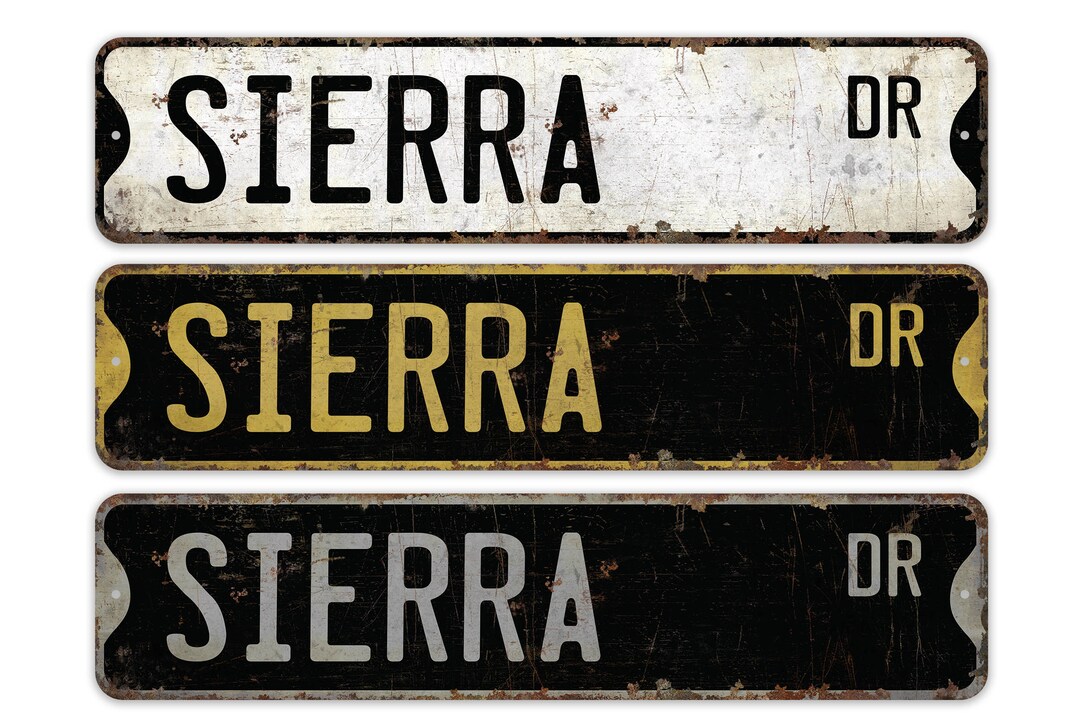 Sierra Name Sign - Girls Name Sign - Custom Name Sign - Children Door ...