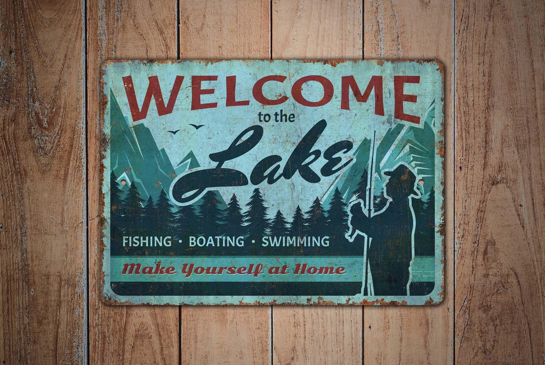 Welcome to the Lake Sign - Lake House Sign - Lake House Decor - Lake ...