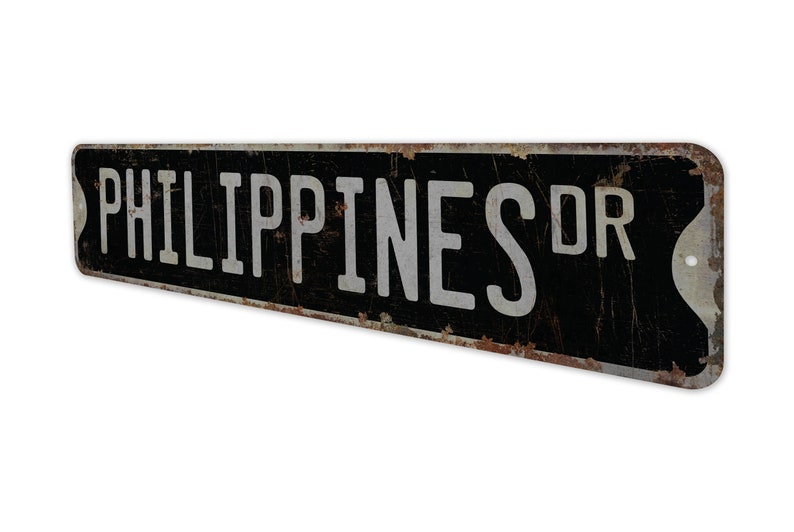 Philippines - Philippines Sign - Philippines Decor - Vintage Style Sign ...