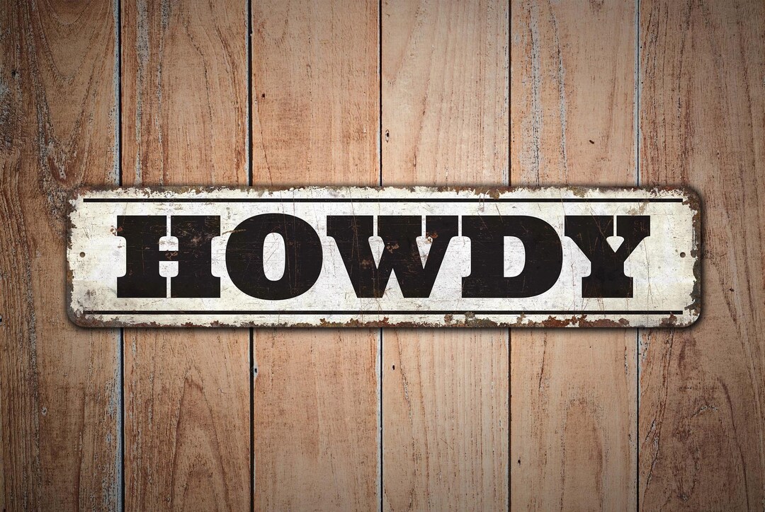 Howdy Sign - Cowboy Sign - Cowboy Cafe Decor - Ranch Decor - Cowboy ...