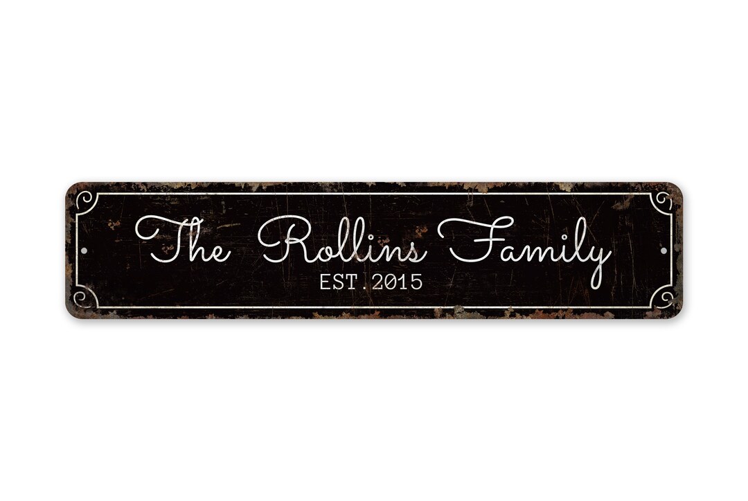 Established Sign - Custom EST Date Sign - Family EST Sign - Vintage ...
