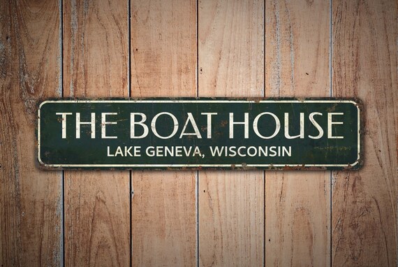 The Boat House Sign Boat House Sign the Boat House Lake - Etsy