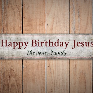 Happy Birthday Jesus Sign - Custom Christmas Sign - Jesus Birthday ...