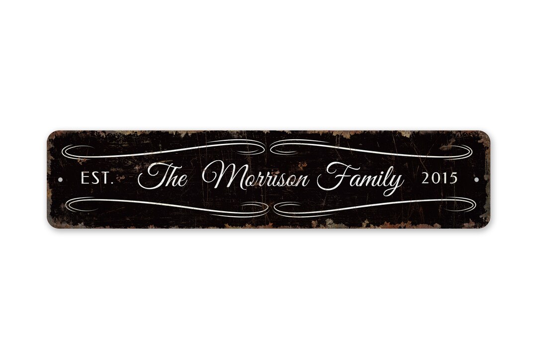 Family Establishment - Established Sign - Custom EST Date Sign - Family ...