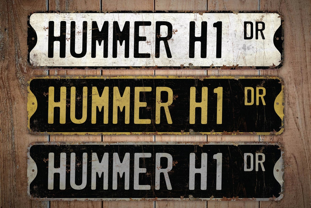 Hummer H1 - Hummer H1 Decor - Hummer H1 Sign - Vintage Car Decor ...