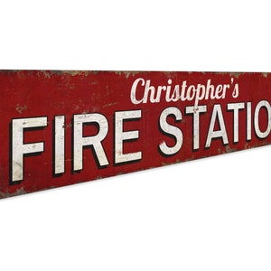 Fire Station - Fire Station Sign - Fire Station Decor - Vintage Style ...