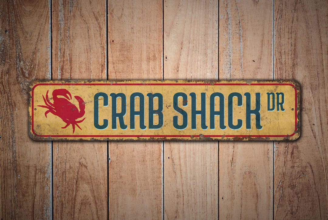Crab Shack Sign - Crab Shack Decor - Vintage Style Sign - Custom Crab ...