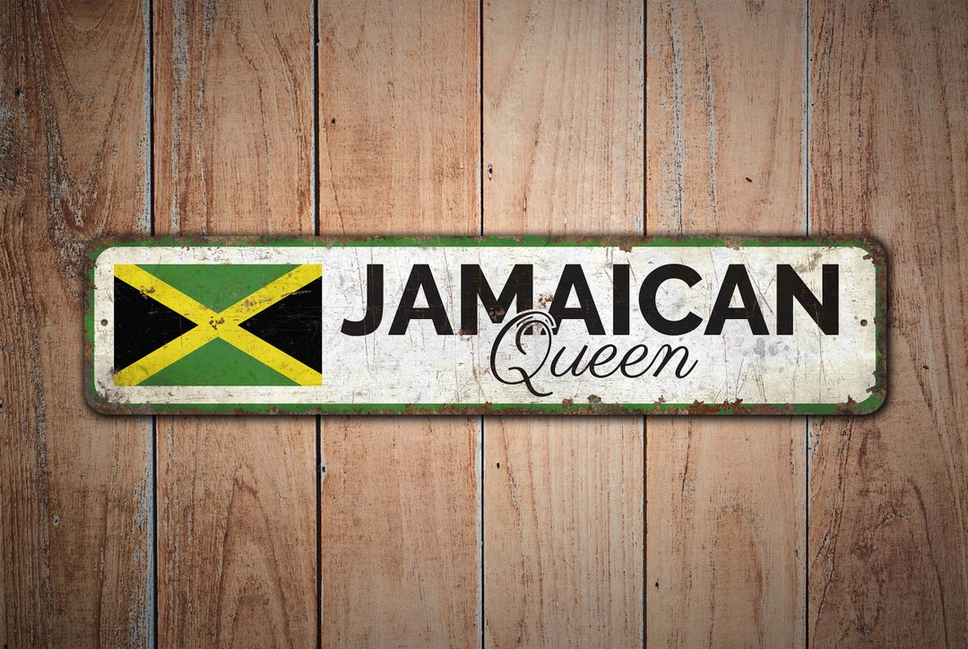 Jamaica Queen Sign - Jamaica Queen - Jamaica Flag Sign - Country Name ...