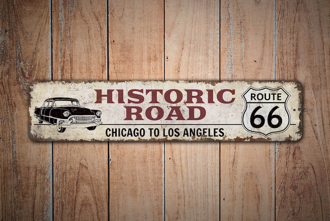 Historic Road Sign - Route 66 Sign - Historic Road Decor - Route 66 ...