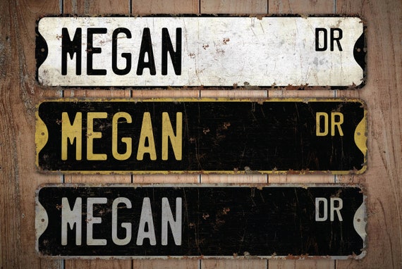 Megan Name Sign Girls Name Sign Home Decor Kids Name - Etsy