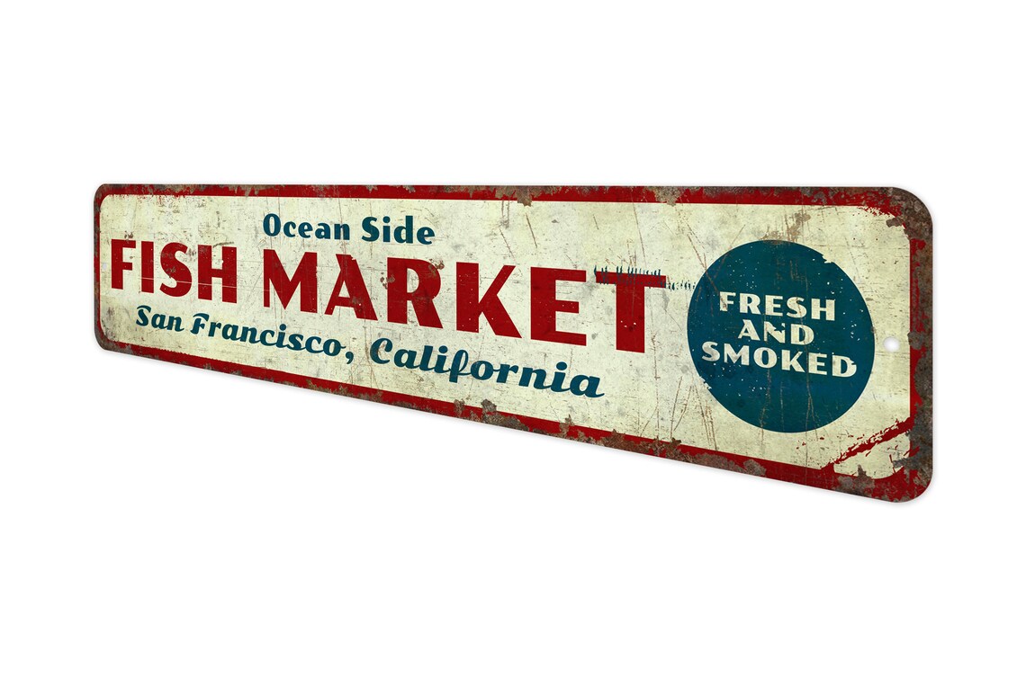 Fish Market - Fish Market Sign - Fish Market Decor - Custom Fish Market ...