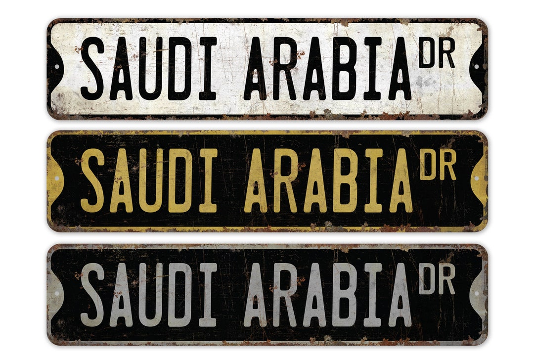 Saudi Arabia - Saudi Arabia Sign - Saudi Arabia Decor - Vintage Style ...