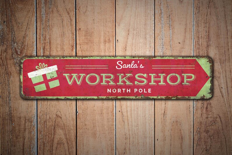 Santa's Workshop - Santa's Workshop Sign - Christmas Sign - Christmas ...