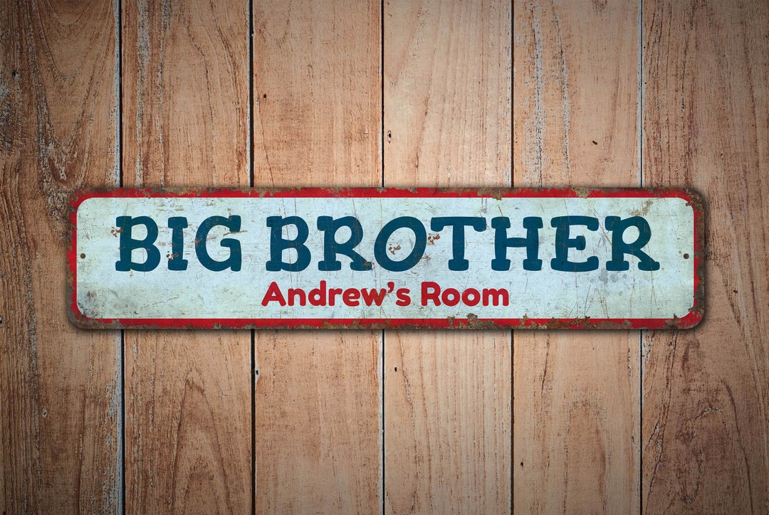 Big Brother Room Kids Room Sign Kids Room Decor Vintage Style Sign ...