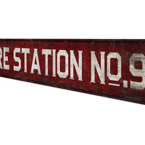Fire Station Sign - Custom Fire Station - Vintage Style Sign - Fire ...