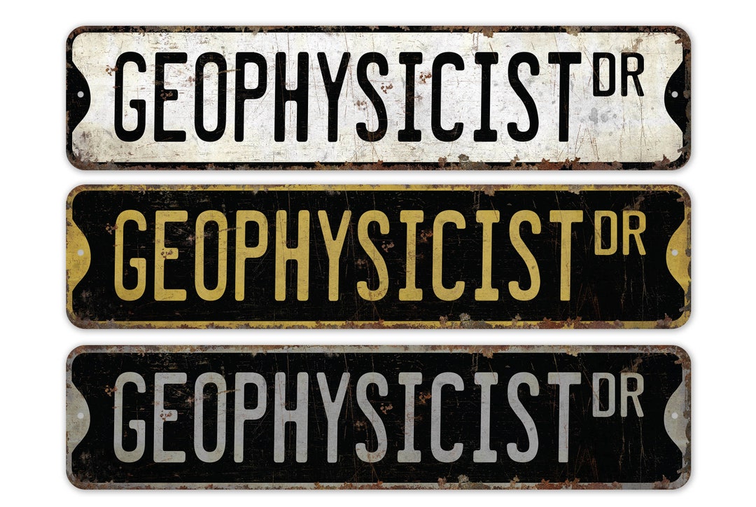 Geophysicist - Geophysicist Sign - Geophysicist Decor - Vintage Style ...