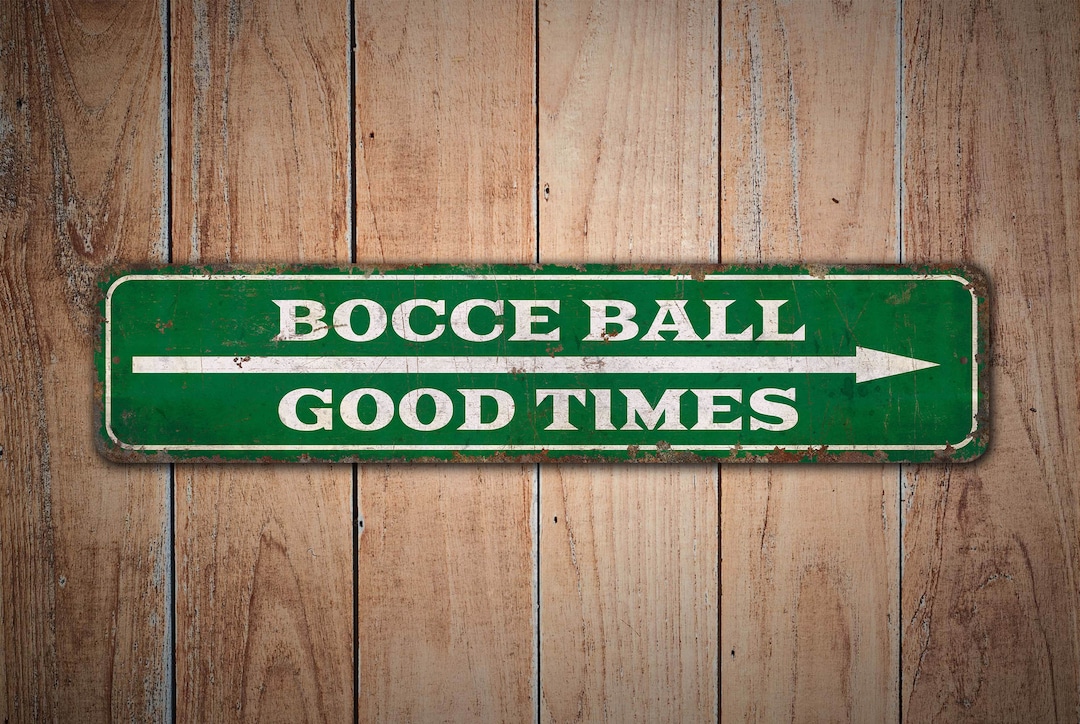 Bocce Ball - Bocce Ball Sign - Bocce Ball Decor - Game Arrow Sign ...