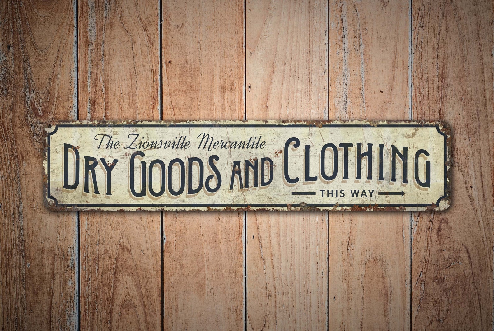 Dry Goods and Clothing - Zionsville Mercantile Sign - Mercantile Decor ...