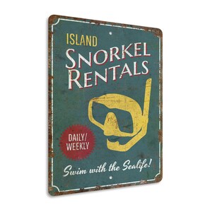 Snorkel Rental Sign - Island Snorkel Rental - Snorkel Rentals Decor ...