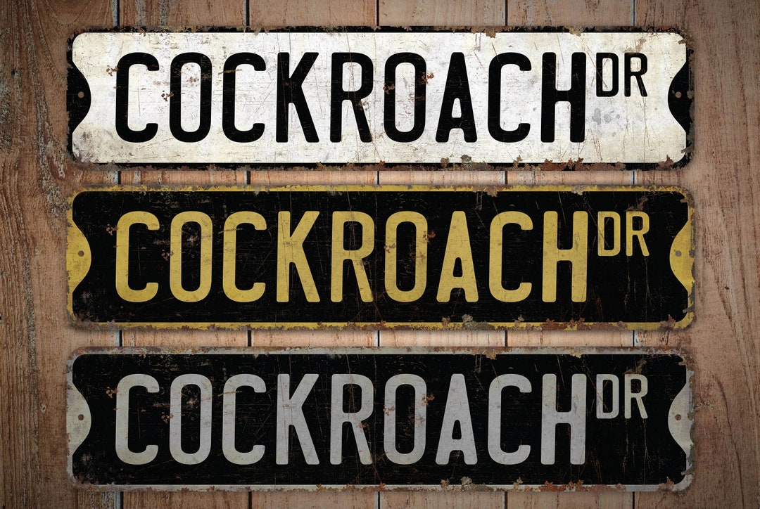 Cockroach - Cockroach Sign - Cockroach Decor - Vintage Style Sign ...