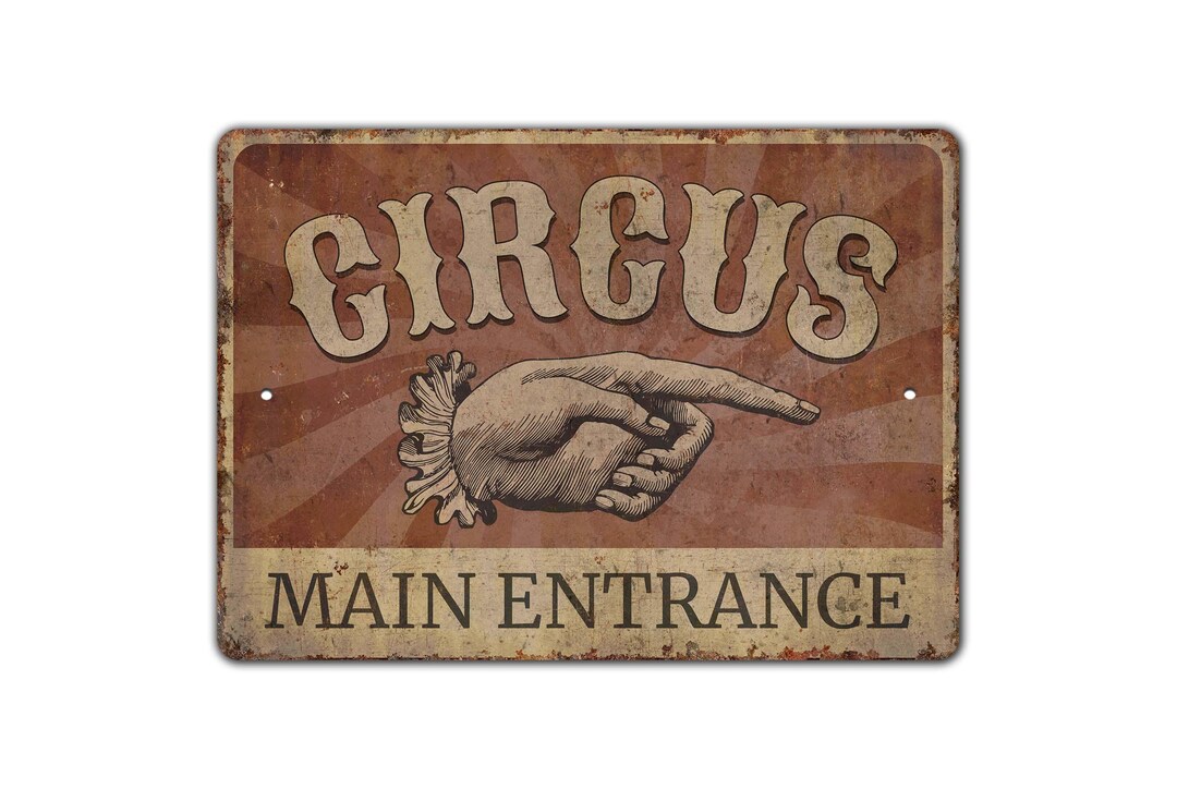 Circus Main Entrance Sign - Circus Sign - Circus Decor - Circus Show ...