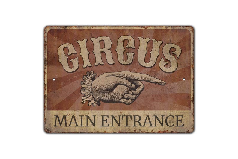 Circus Main Entrance Sign - Circus Sign - Circus Decor - Circus Show ...